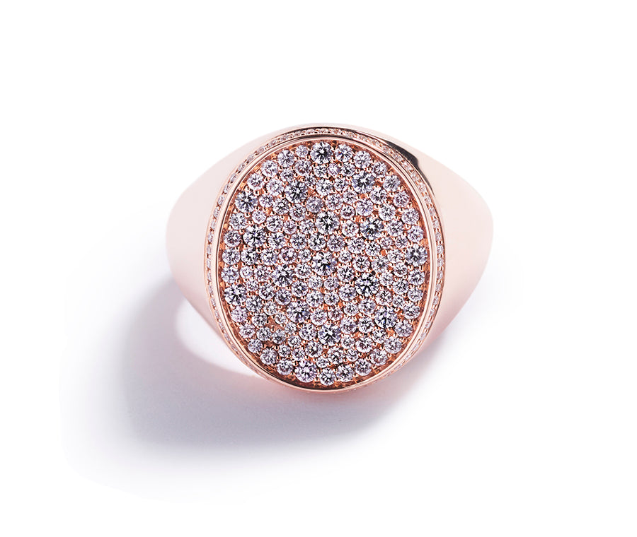 Signatur signetring med 0,81 ct. Argyle Pink brillanter – Hartmann's